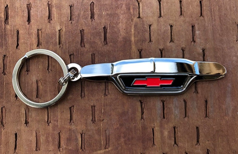 Chevy Task Force Pickup Hood Emblem Keychain | C10Trucks